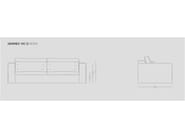 Corner fabric sofa with chaise longue HERMES | Corner sofa By Papadatos