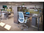 INTUITY Sectional multiple melamine office workstation with desk ...