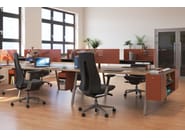 INTUITY Sectional multiple melamine office workstation with desk ...
