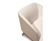 JANET Fabric armchair with armrests By Giorgetti | design Umberto Asnago
