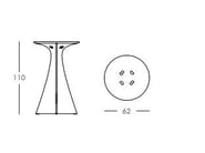 Polyethylene high table JET By SLIDE design Karim Rashid