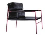 Leather easy chair with armrests JK EASY CHAIR JK Collection By Ritzwell