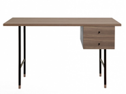 JUGEND | Writing desk Rectangular wood veneer writing desk By Woodman ...