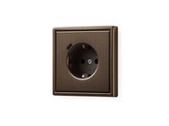 LS 990 USB C Schuko double brass electrical socket with USB By JUNG