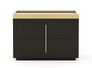 KENSINGTON Rectangular wood veneer bedside table with drawers By Stylish Club | design Rui Martins