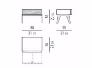 Bedside table KIRK NIGHTSTAND By Minotti