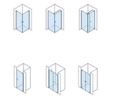 Glass and aluminium shower cabin KORE By ARBLU