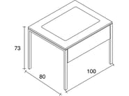 Rectangular workstation desk KUDOS 974 Kudos Collection By TALIN