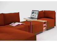 LAYOUT Sectional fabric sofa with integrated magazine rack By Cider ...