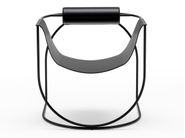 LEMNI Tanned leather armchair with armrests By Living Divani | design Marco Lavit