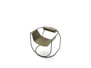 Tanned leather armchair with armrests LEMNI By Living Divani design Marco Lavit