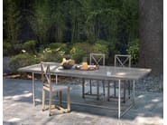 Rectangular iroko garden table LEVANTE By Flexform