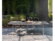 Rectangular iroko garden table LEVANTE By Flexform