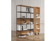 LITERATURA OPEN Open wooden bookcase with casters By Punt | design ...