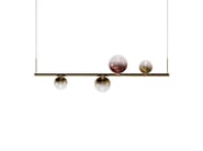 RANDOM STICK LED blown glass pendant lamp By LODES