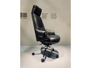 LORD Swivel leather executive chair with headrest By grado design ...