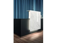 Modular Office reception desk with Built-In Lights LUX 3 Reception Lux Collection By Bralco ...