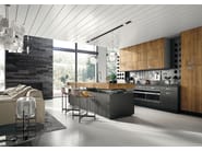 Contemporary style fitted kitchen with island with handles Lab 40 ...