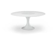 Lacquered round table with Lazy Susan MANZÙ TABLE 08C By Alias design ...