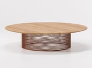MESH Teak garden side table By Kettal | design Patricia Urquiola
