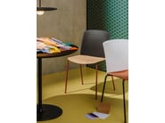 MIXU Polypropylene and plywood stackable chair By Arper | design Gensler