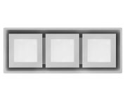 Ceiling-mounted Glass and Stainless Steel cooker hood with integrated ...