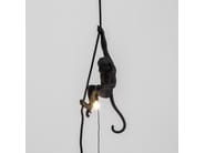 THE MONKEY LAMP BLACK CEILING Pendant lamp By Seletti | design Marcantonio