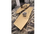 Low brass coffee table MONOLITH By Henge design Massimo Castagna