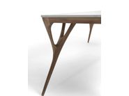 NADIA Rectangular table with marble top and walnut legs By Agrippa