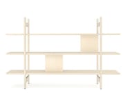 NAKU Open freestanding solid wood bookcase By Inno | design Harri Korhonen