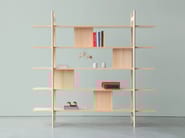 NAKU Open freestanding solid wood bookcase By Inno | design Harri Korhonen