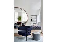 NANÌ Fabric armchair with armrests By Meridiani | design Andrea Parisio