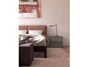Melamine-faced chipboard double bed with high headboard NAVONA SOFT By ...