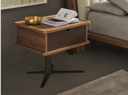 NELSON BEDSIDE TABLE Rectangular walnut bedside table with drawers By ...