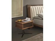 NELSON BEDSIDE TABLE Rectangular walnut bedside table with drawers By ...