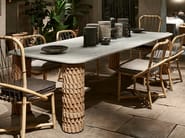 Table rectangulaire en marbre NEVADA By BAXTER design Paola Navone