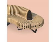 NOVA C DOUBLE BACK Curved Modular Bench with backrest double By Green ...