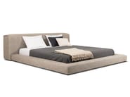 ABALA Fabric double bed with upholstered headboard By Nobonobo