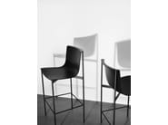 OMBRA High stool with armrests with back By Lema | design Piero Lissoni