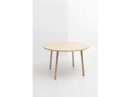PADDLE Round wooden table By CRUSO | design Benoît Deneufbourg