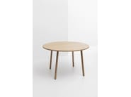 PADDLE Round wooden table By CRUSO | design Benoît Deneufbourg