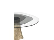 Round wood and glass dining table PANTANO By Ginger & Jagger