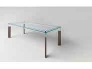 PERSEO Rectangular wood and glass dining table By Tonelli Design | design Paolo Grasselli