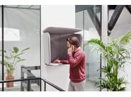 Acoustic wall-mounted fabric phone booth PHONEBOX By Prooff design AXIA
