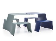 Aluminium picnic table with integrated benches PICNIK By Extremis ...