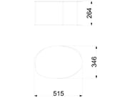 Tavolino ovale in acciaio verniciato a liquido con portariviste PICOS ...