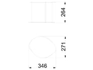 Tavolino ovale in acciaio verniciato a liquido con portariviste PICOS ...