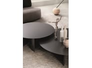 PIERRE Round metal coffee table By Flou