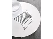 PIERRE Round metal coffee table By Flou