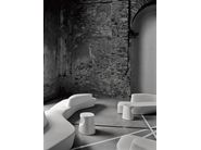 POLAR Fabric bench with back By Tacchini | design PearsonLloyd